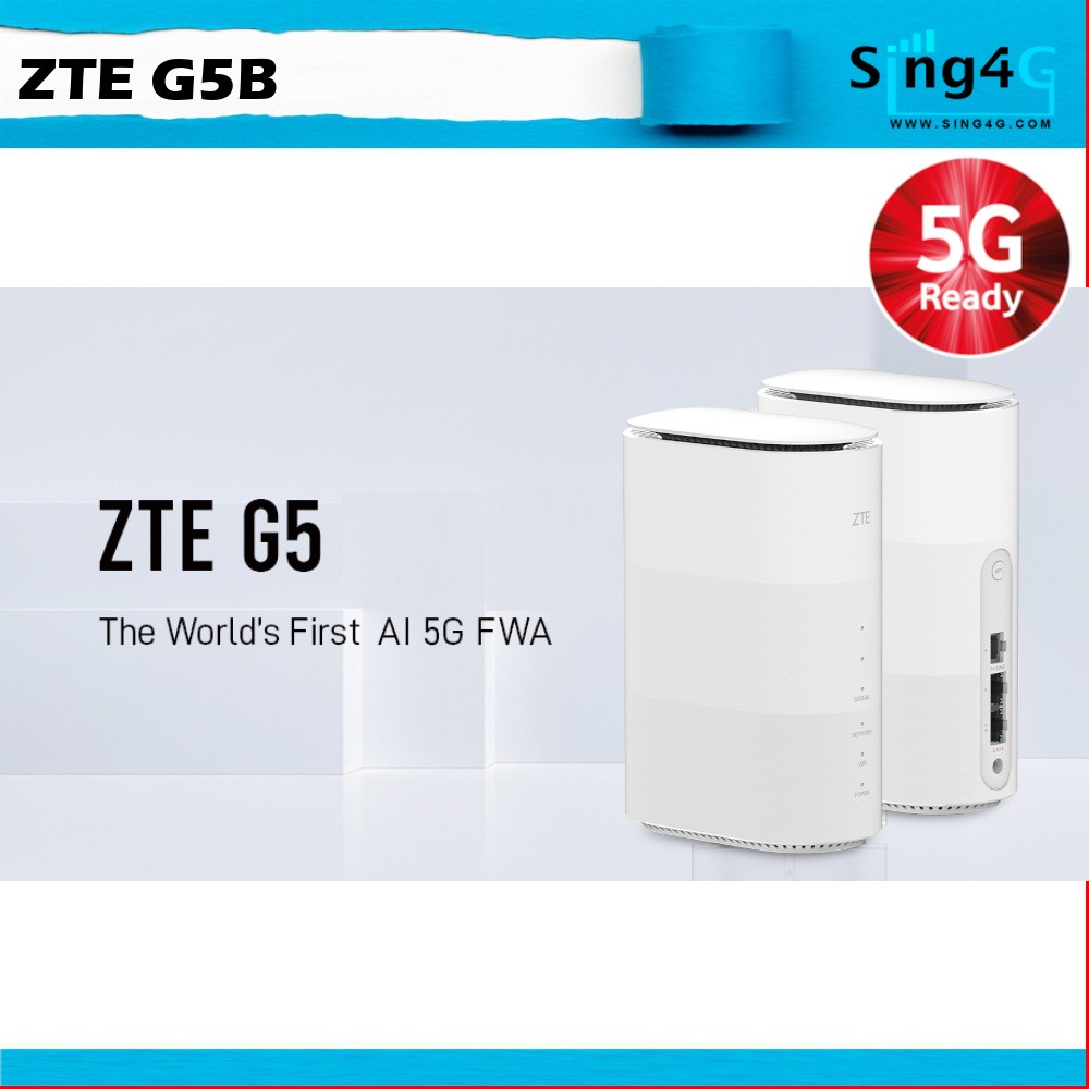 ZTE G5B World's First AI 5G FWA Sim Router WIFI 6 (3.03Gbps 64 WIFI 2LAN), Computers & Tech ...