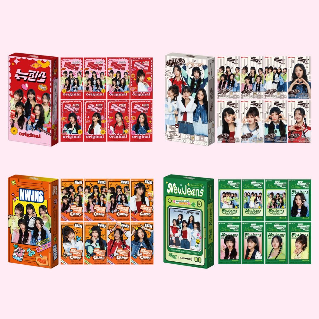In stock 現貨｜韓星 K-pop 〗NewJeans X Pepero 餅棒（朱古力／杏仁朱古力／白朱古力／朱古力脆脆）Minji ...
