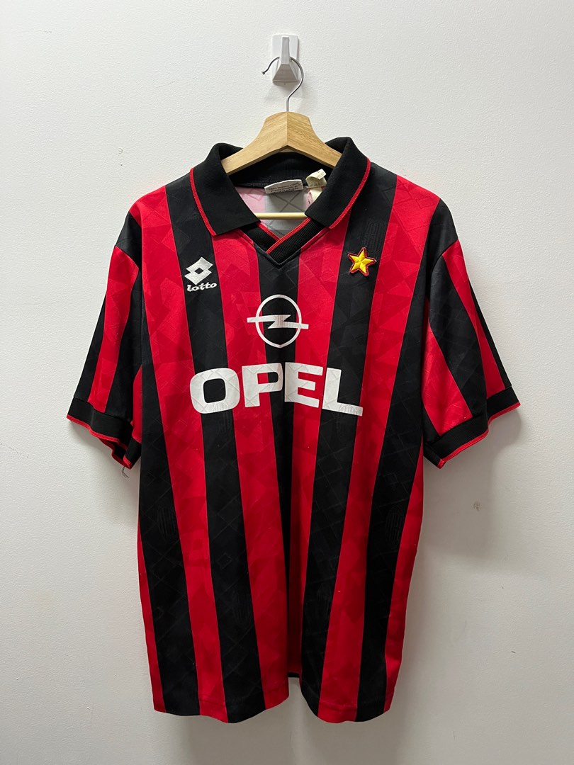 Ac Milan 94/95 Player Issue Franco Baresi Home Kit Jersey, Men's ...