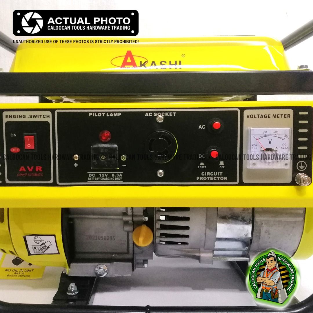AKASHI 1.5kva 1500w Gasoline Generator Set (GP1500), Commercial ...