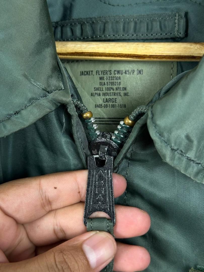 Alpha Industries CWU-45/P Bomber/Flight Jacket U.S.A (Pit 25.5), Men's ...