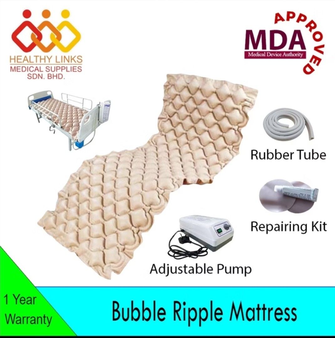 Anti Decubitus Bubble Ripple Mattress With Adjustable Pump, Health ...