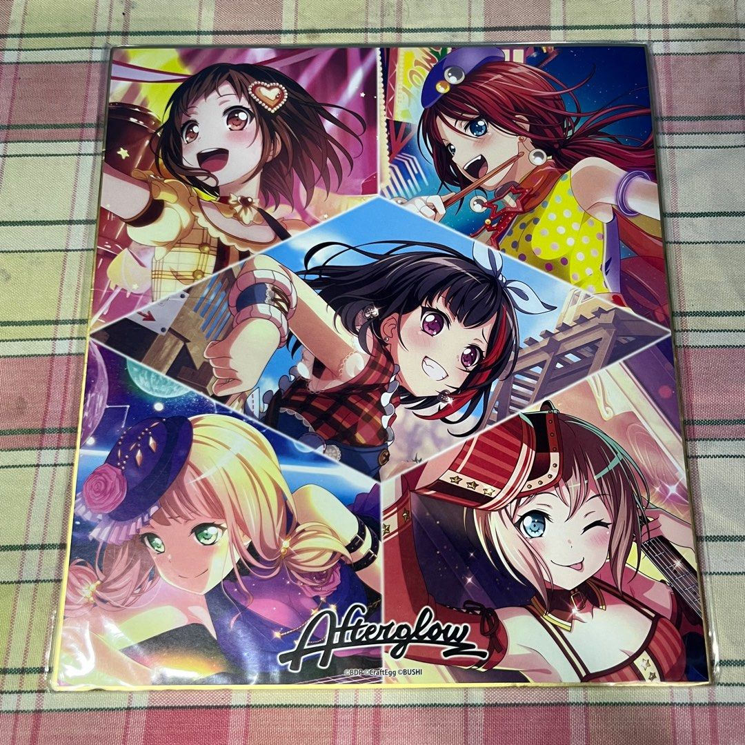 Bang Dream! Afterglow Big Shikishi, Hobbies & Toys, Collectibles & Memorabilia, J-pop on Carousell