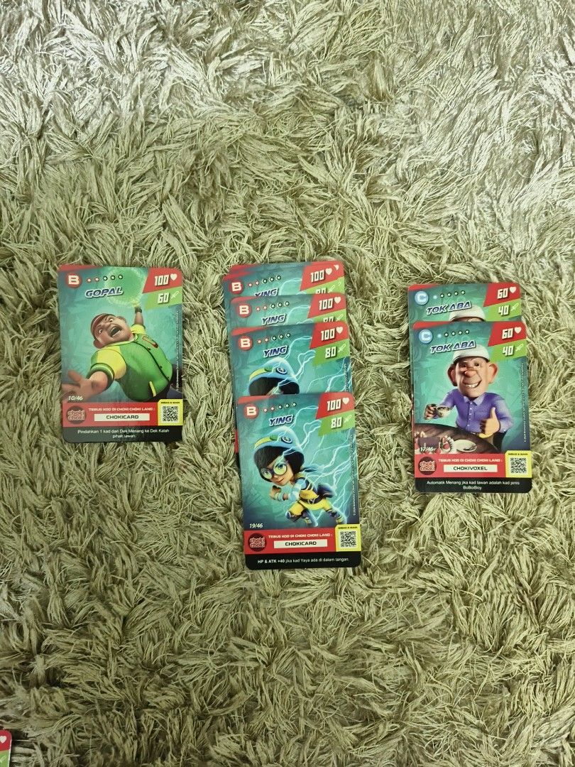 BoBoiBoy Coki Coki Card Game, Hobbies & Toys, Toys & Games on Carousell
