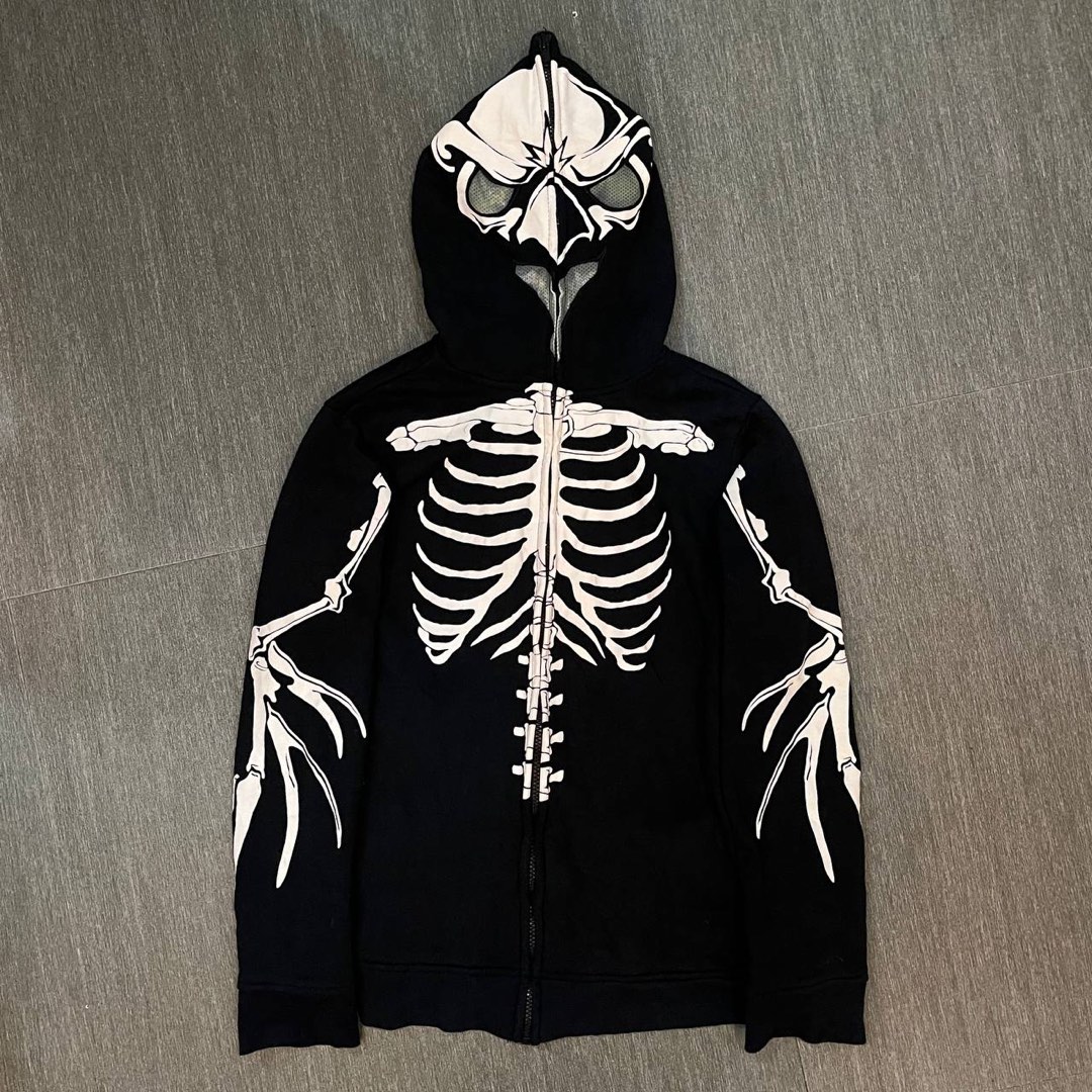bone hooded jacket, Men's Fashion, Tops & Sets, Hoodies on Carousell
