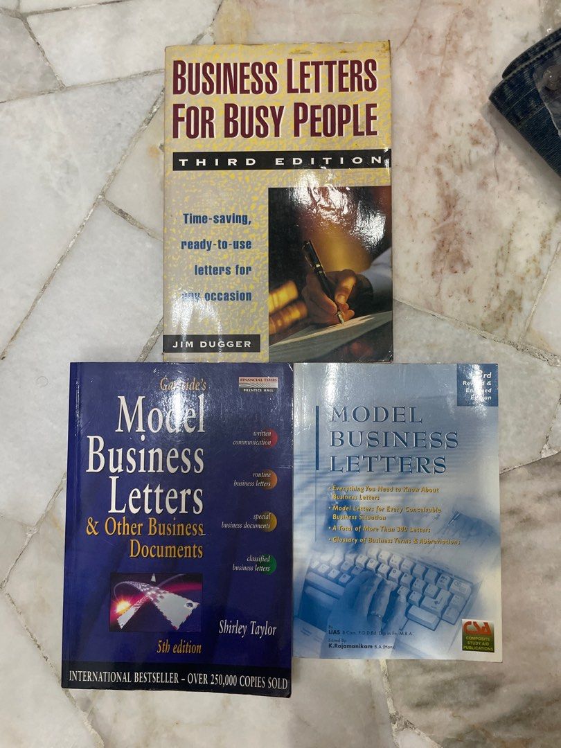 Business letter guideline, Hobbies & Toys, Books & Magazines, Textbooks ...