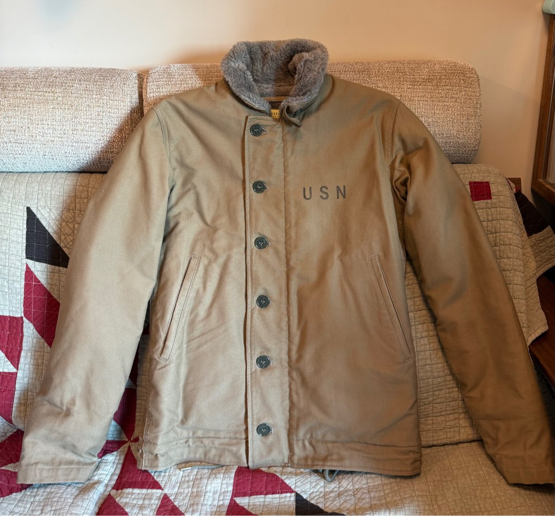 Buzz Rickson’s N-1 Deck Jacket XS size 34 N1 90% new, 男裝, 外套及戶外衣服 ...