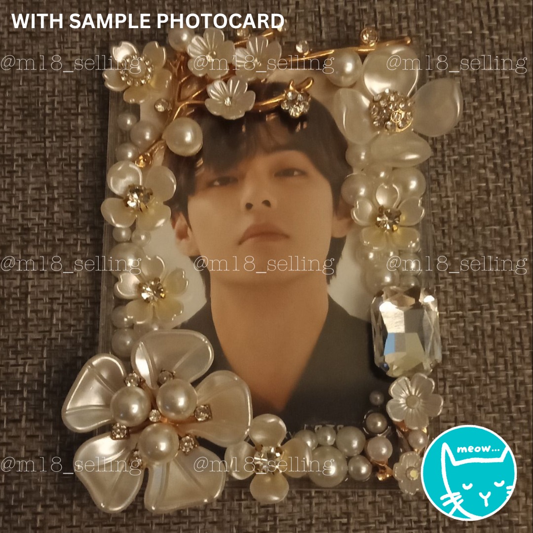 Customized Pearl Floral Decoden Cases (Snap Case / Toploader and ID ...