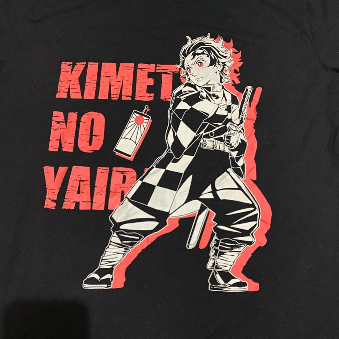 Demon Slayer Tanjiro Anime Official Tshirt, Fesyen Pria, Pakaian ...