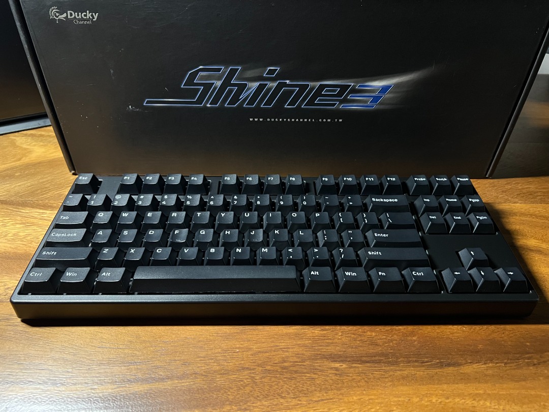 Ducky Shine 3 TKL Cherry MX Blue Mechanical Keyboard WOB PBT Keycaps ...
