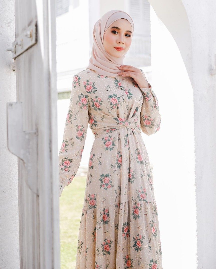 Emelia Dress in Nude Brown, Women's Fashion, Dresses & Sets, Dresses on ...