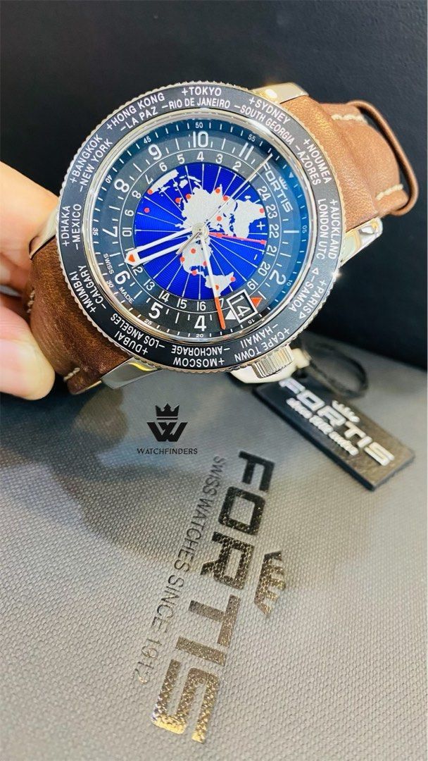 Fortis B-47 Global Navigator: GMT World Timer with Stainless Steel Case ...