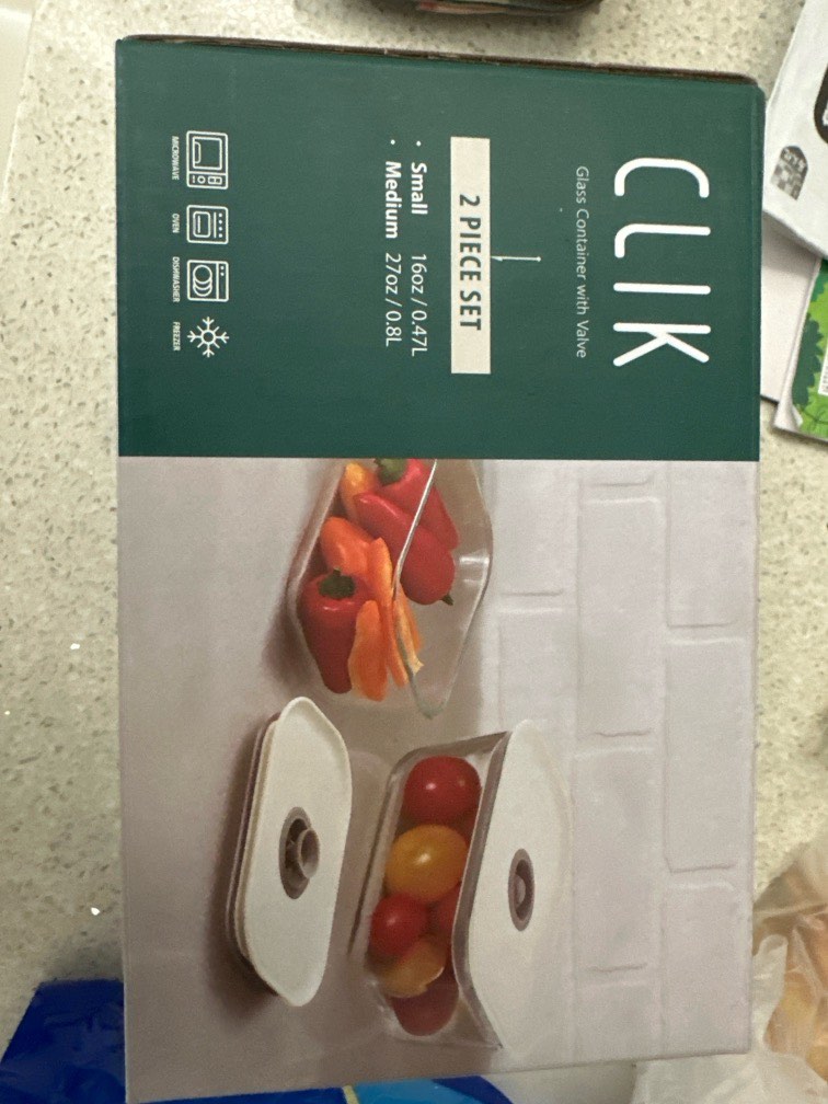 Glass container with valve(New), Furniture & Home Living, Kitchenware ...