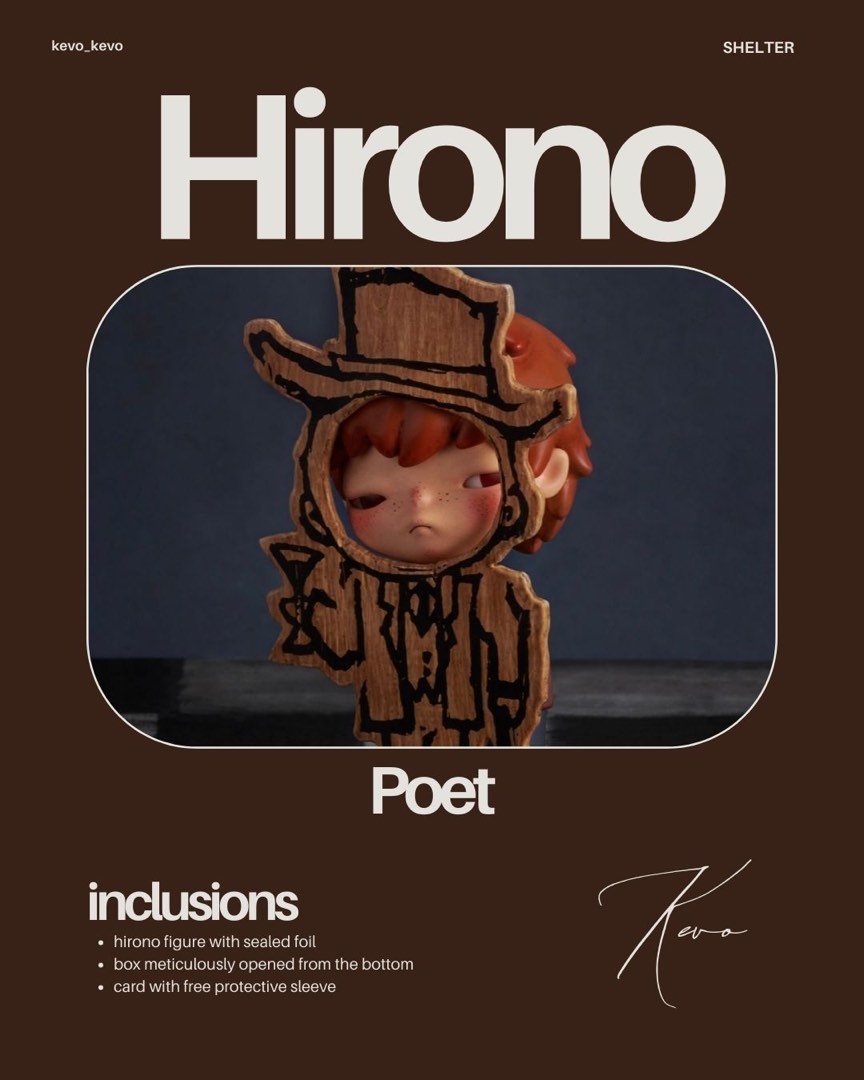 Hirono Poet (Shelter Series), Hobbies & Toys, Toys & Games on Carousell