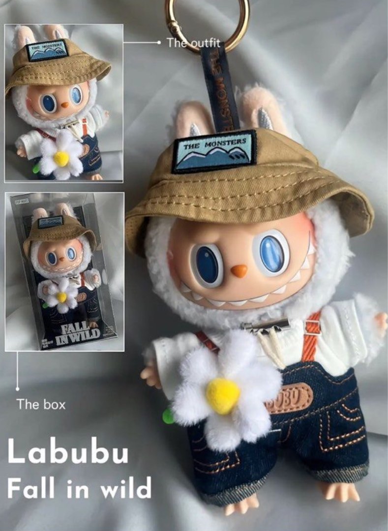 Labubu Pendant Labubu Fall in Wild Vinyl Keychain Pendant Plush Small ...