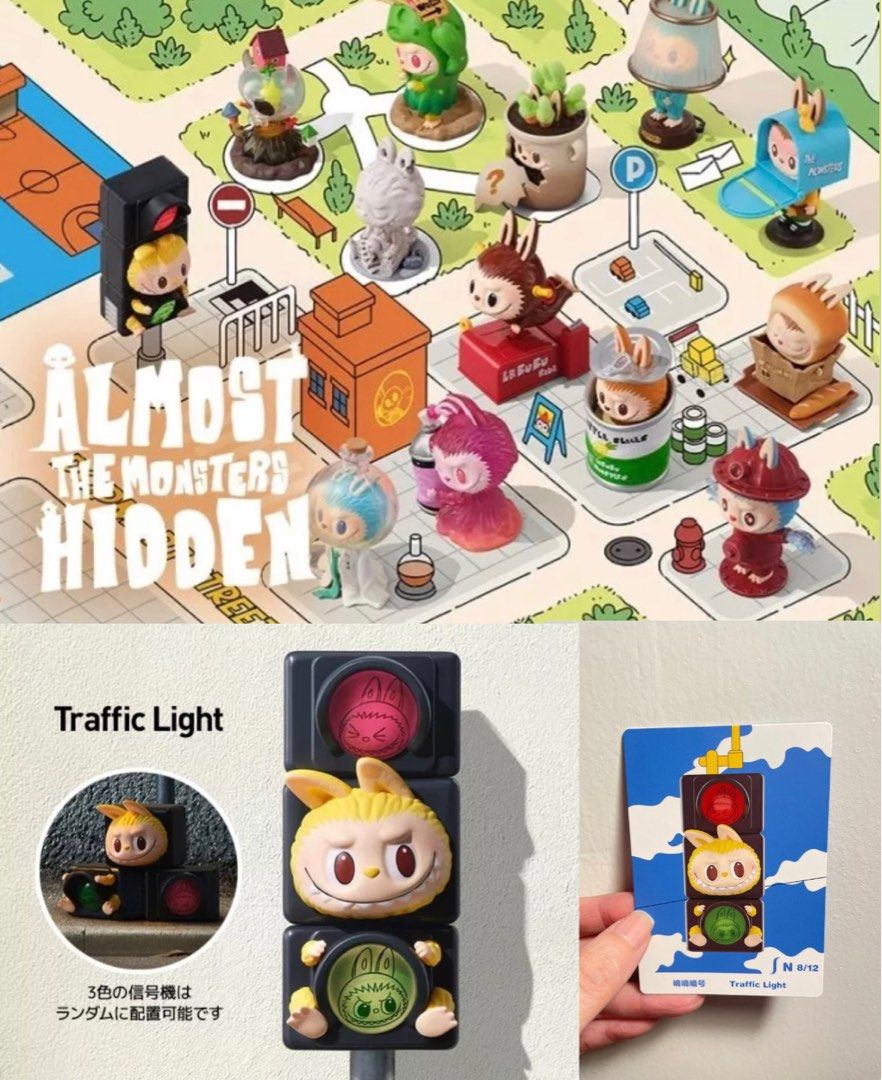 Labubu The Monster Almost Hidden POP MART, Toys & Collectibles, Mainan ...