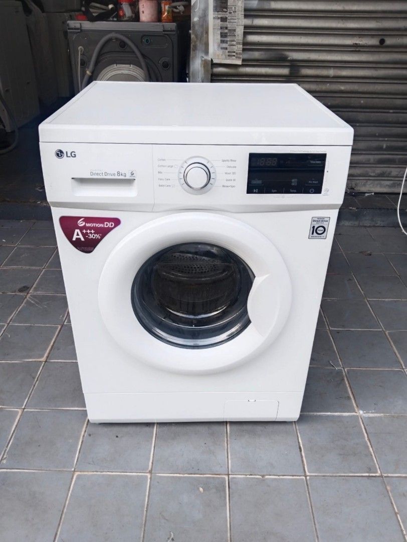 LG DD Inverter 8kg Hot Washer, TV & Home Appliances, Washing Machines and Dryers on Carousell