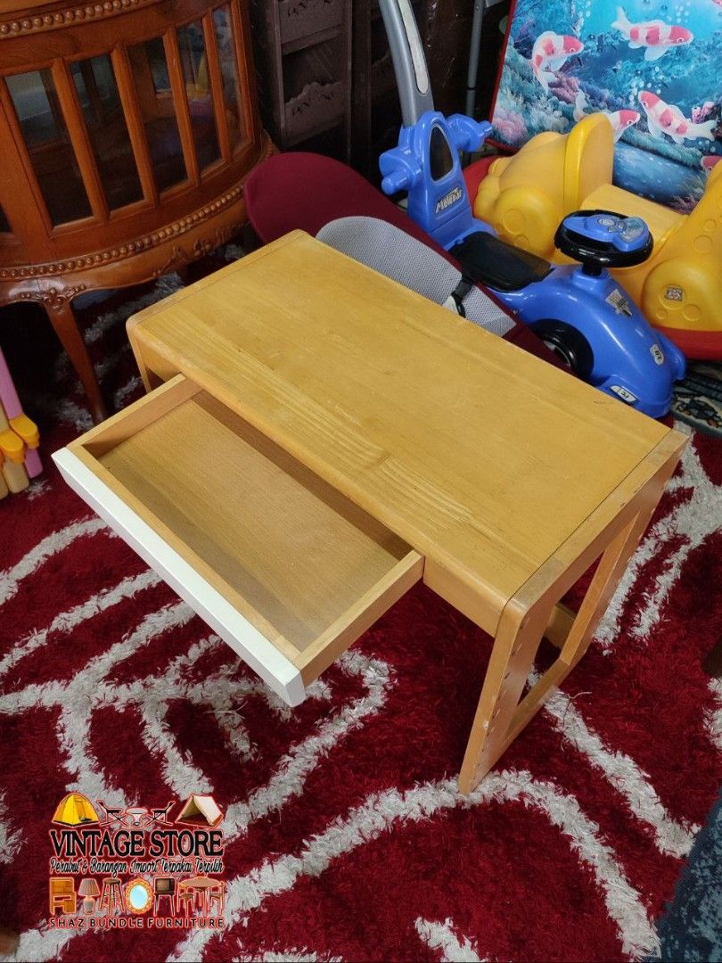 MEJA KAYU SOLID BERLACI, Furniture & Home Living, Furniture, Tables ...