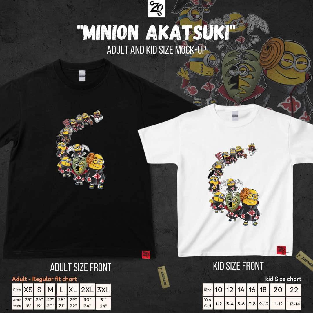 Minion Shirt - naruto Akutsuki ( DTF print), Babies & Kids, Babies ...