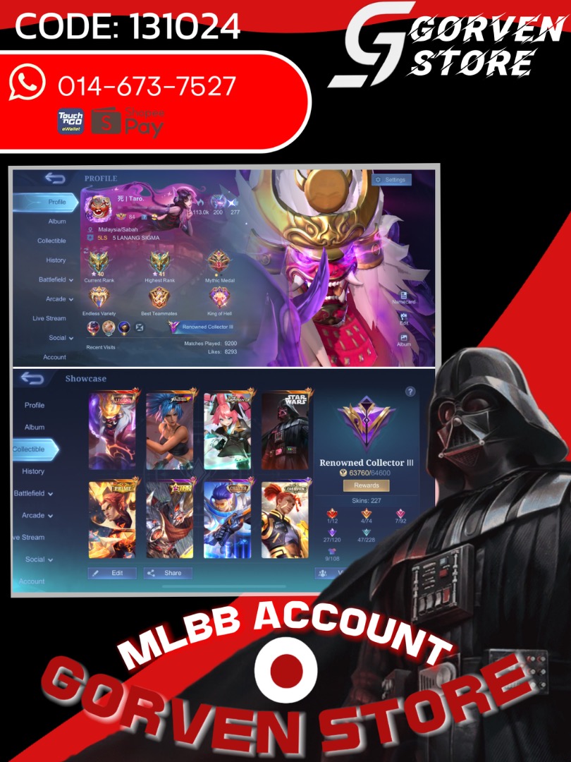 Mobile Legends Account (MLBB), Video Gaming, Video Games, Others on ...