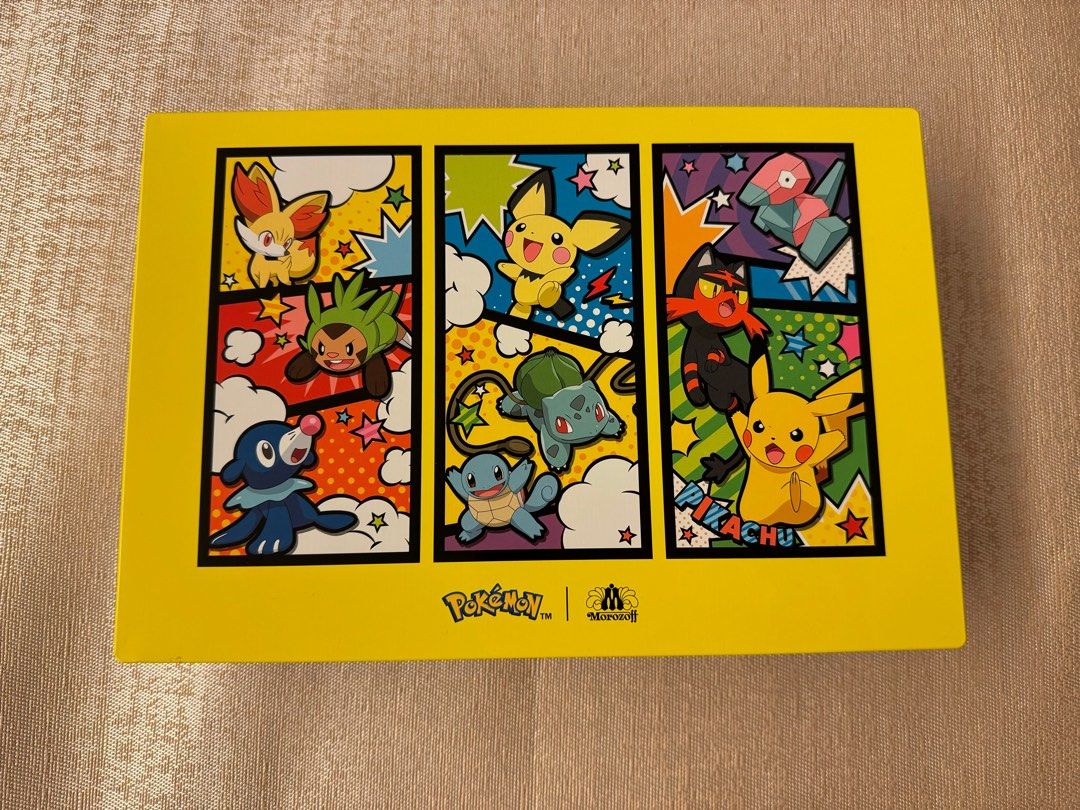 Morozoff Pokémon box 比卡超盒 神戶風月堂L*espoir 吉盒 禮盒 鐵盒 收納盒, 傢俬＆家居, 其他, 收納箱及袋 ...