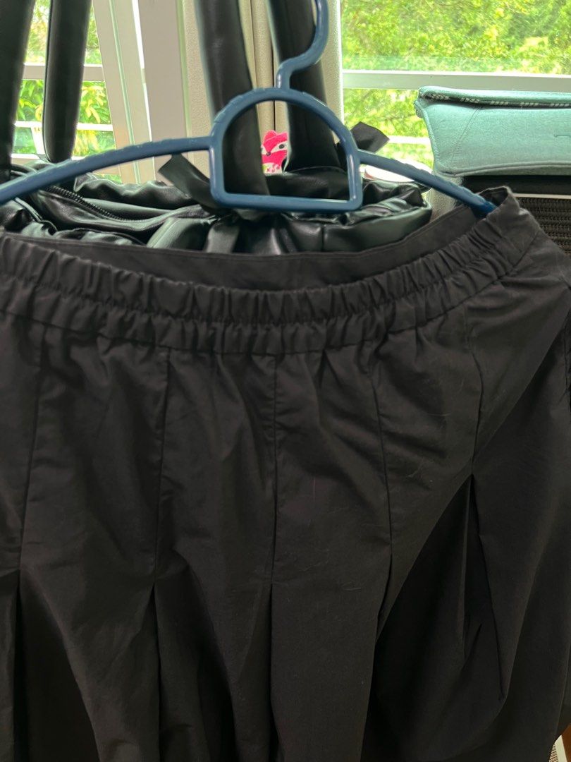 muji grey & black japan flare skirt y2k fairycore cottagecore goth ...