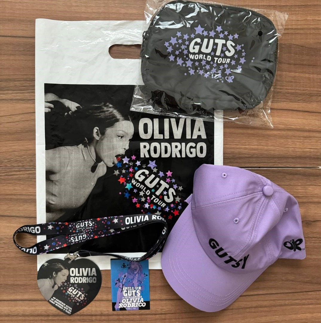 Olivia Rodrigo - GUTS World Tour VIP Official Merch, Hobbies & Toys ...