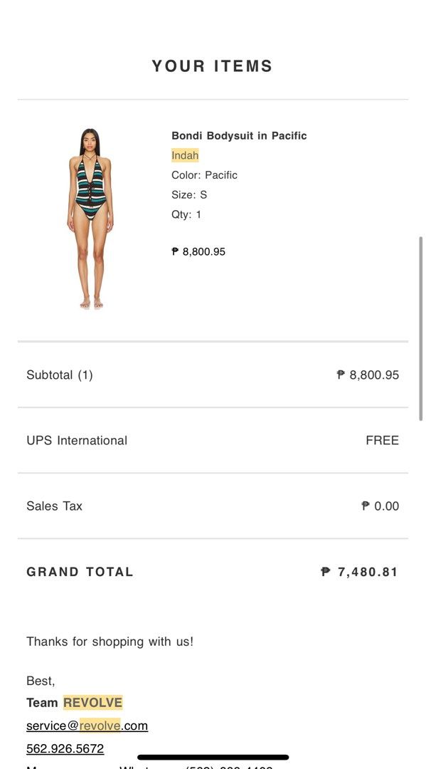 [Onhand Authentic Sale] One piece Indah Clothing bikini swimwear knit ...