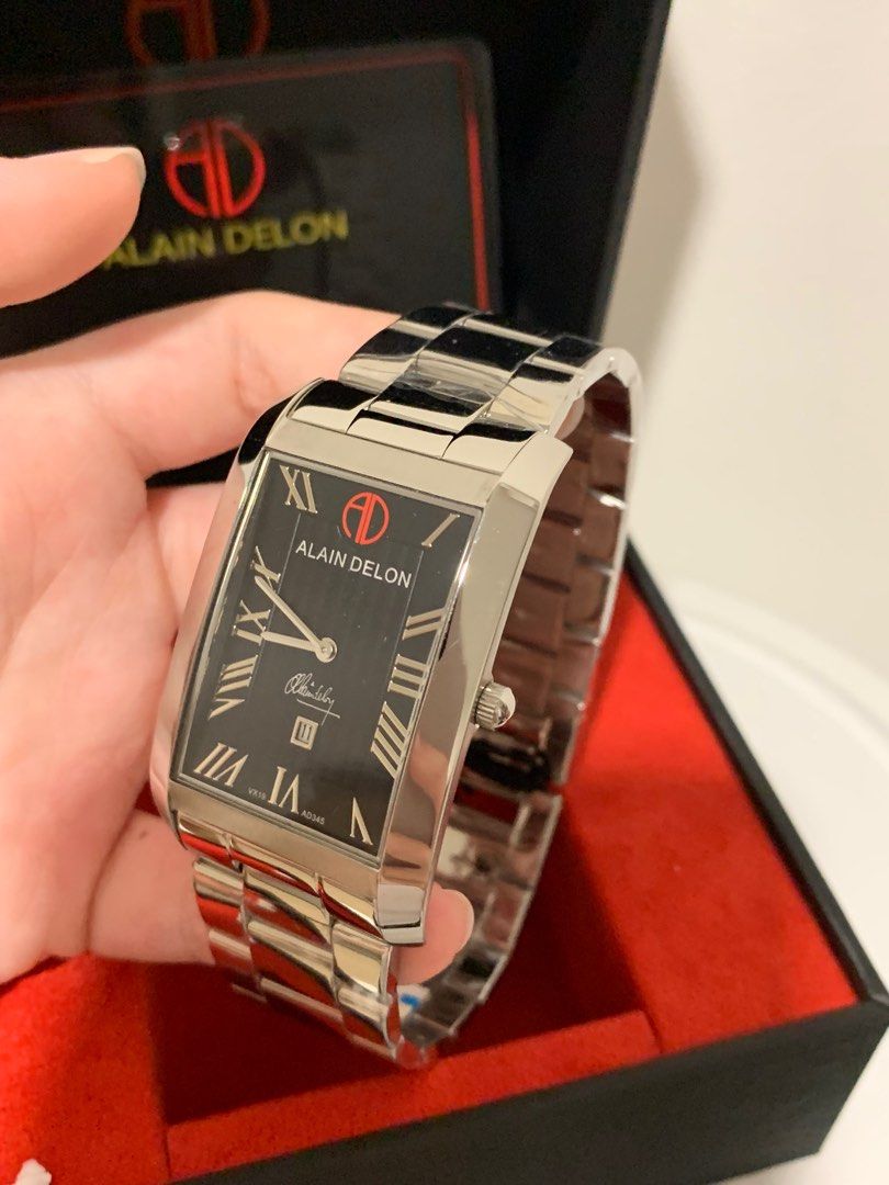 Original ALAIN DELON Square Watch, Men's Fashion, Watches & Accessories ...