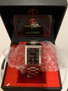 Original ALAIN DELON Square Watch, Men's Fashion, Watches & Accessories ...
