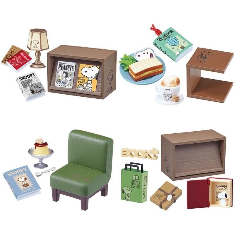 Original Japan Rement Peanuts Snoopy's Book Cafe 8pcs full set Re-ment, Hobbies & Toys, Toys ...