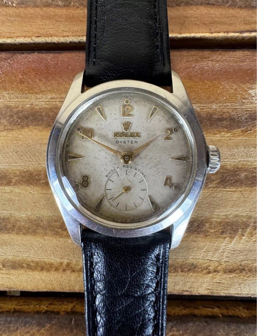 Rolex Oyster 34mm ref 6082 hand wind watch with subsidiary seconds ...