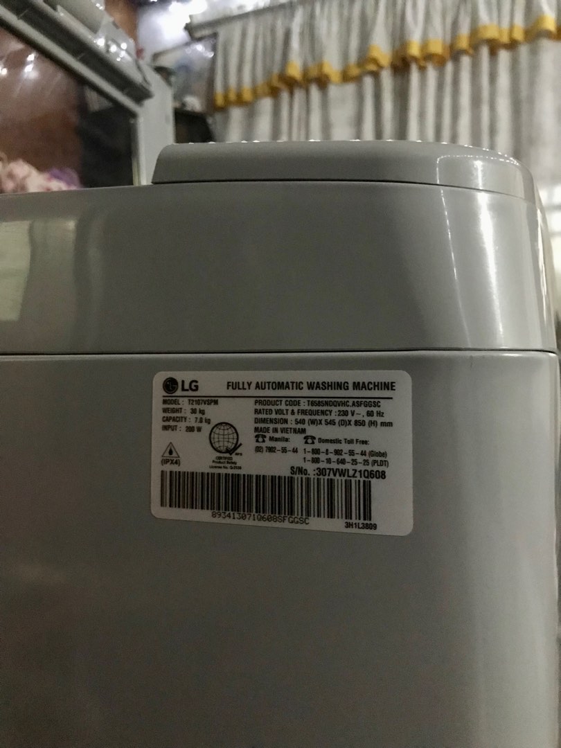 RUSH LG INVERTER WASHING MACHINE 7KG, TV & Home Appliances, Washing ...