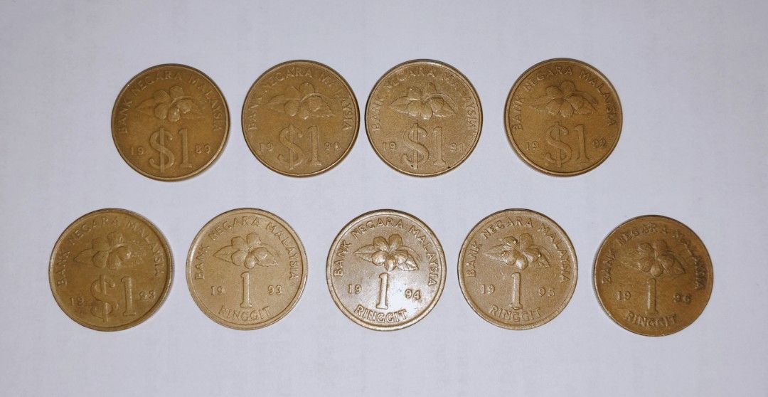 SET LENGKAP 9 KEPING SYILING LAMA SERINGGIT KERIS, Hobbies & Toys ...