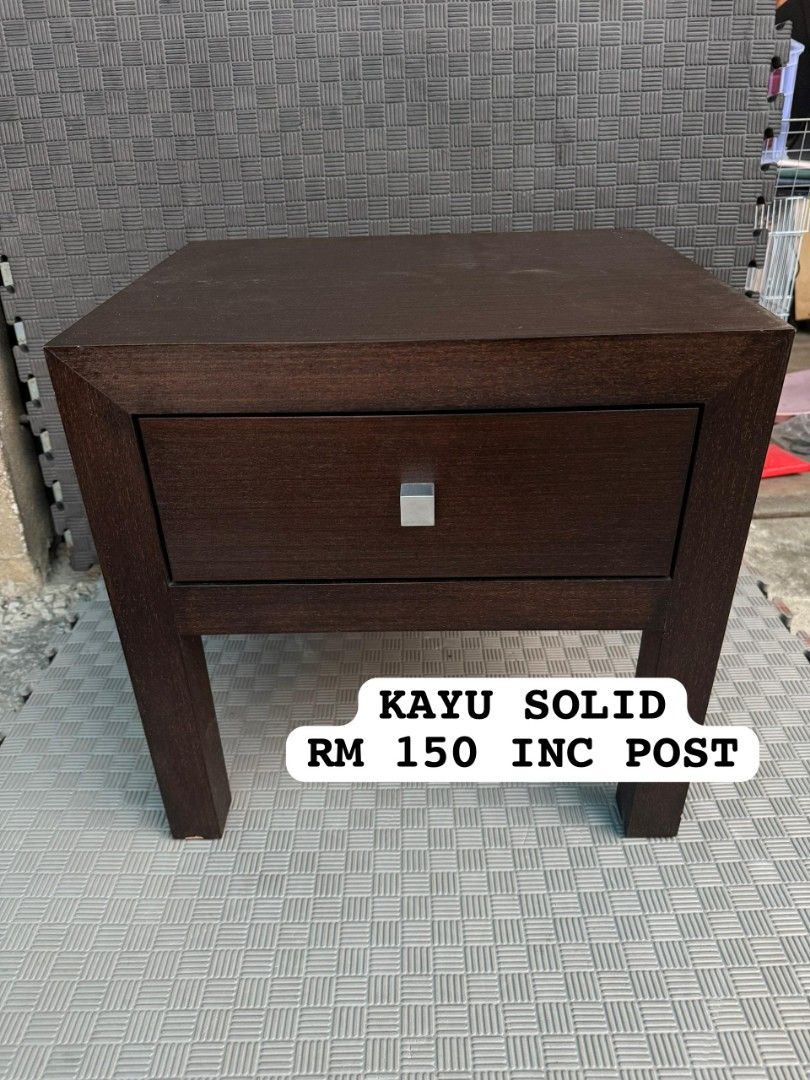 Side table kayu solid, Furniture & Home Living, Furniture, Tables ...