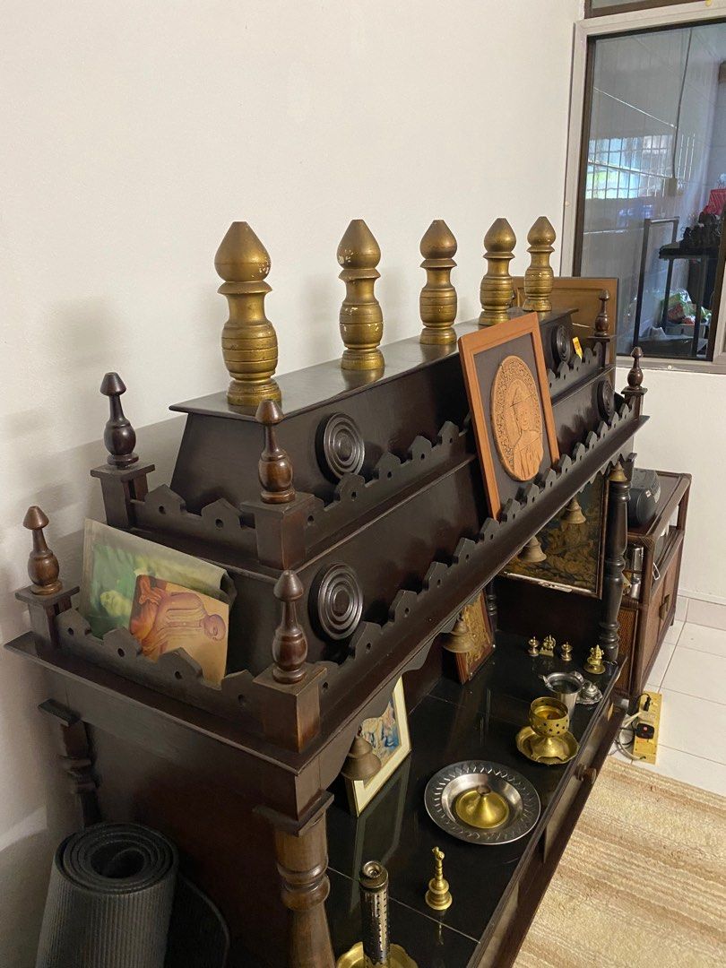 Solid Carved Wood Hindu Prayer Altar, Furniture & Home Living ...