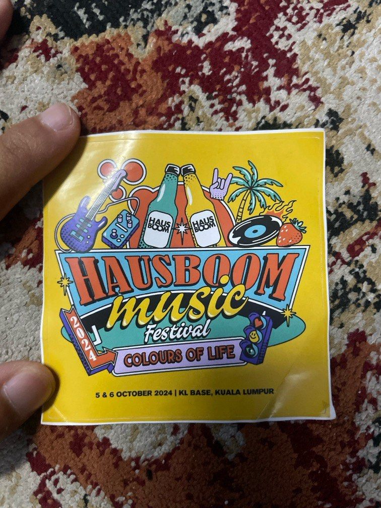STICKER HAUSBOOM MUSIC FESTIVAL 2024, Hobbies & Toys, Collectibles ...