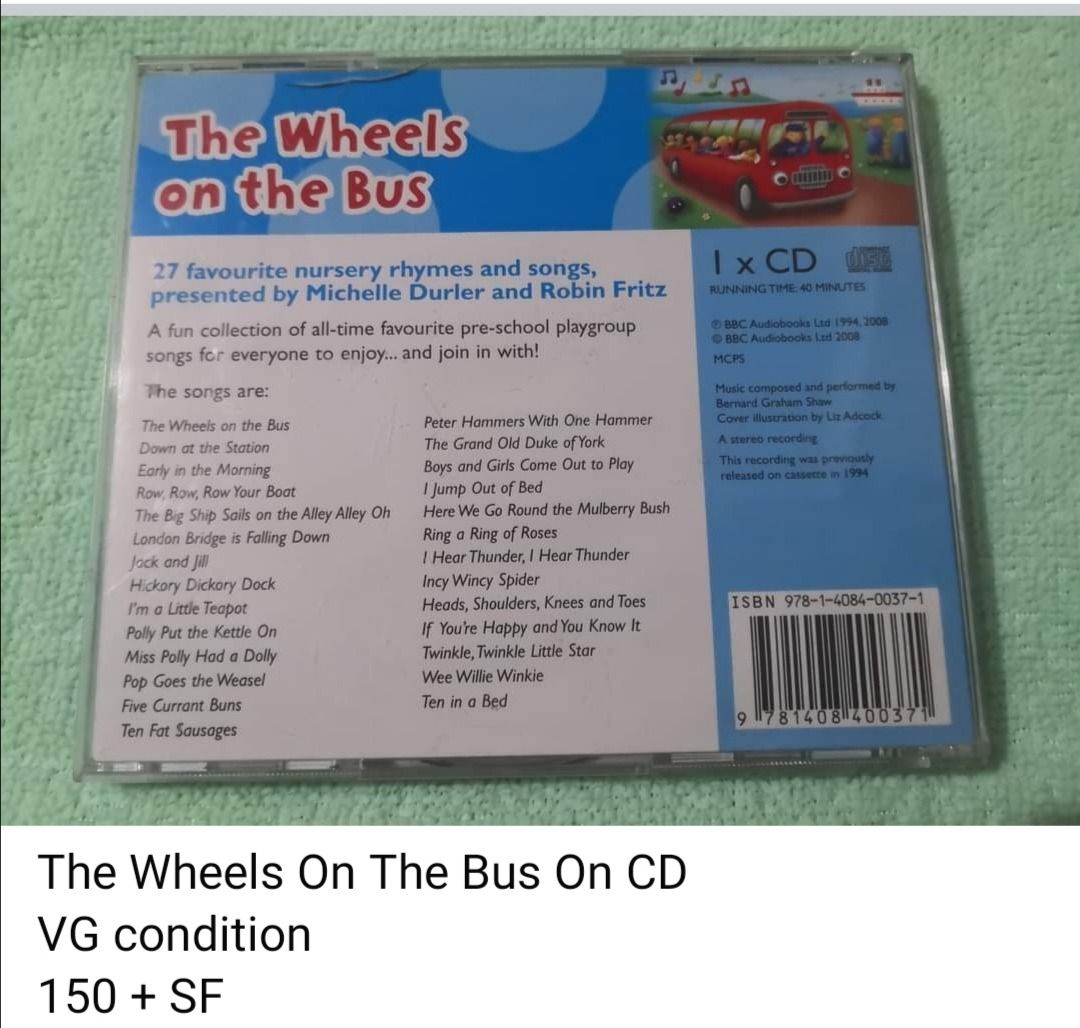 The Wheels On The Bus CD (unsealed), Hobbies & Toys, Music & Media, CDs ...