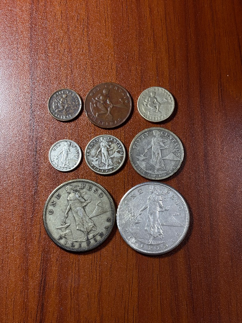 USPI Silver Coins Set from Half Centavo to One Peso, Hobbies & Toys ...