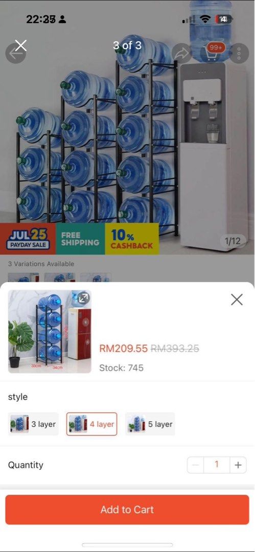 Water dispenser rack, TV & Home Appliances, Kitchen Appliances, Water Purifers & Dispensers on ...