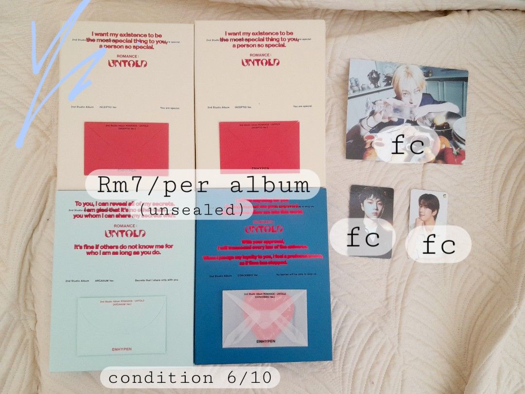 [WTS] FREE CLAIM ENHYPEN ROMANCE UNTD ALBUM CHEAP BINDER PHOTOCARD ...