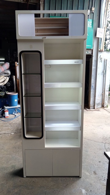 YB51A Almari Pameran Barangan Display Cabinet White, Furniture & Home ...