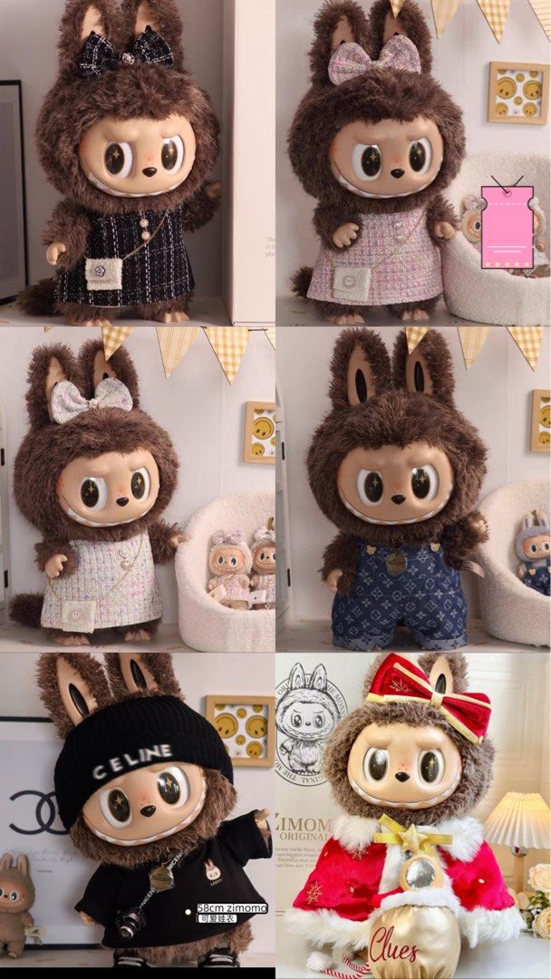Zimomo Outfits Labubu Mokoko, Hobbies & Toys, Toys & Games on Carousell