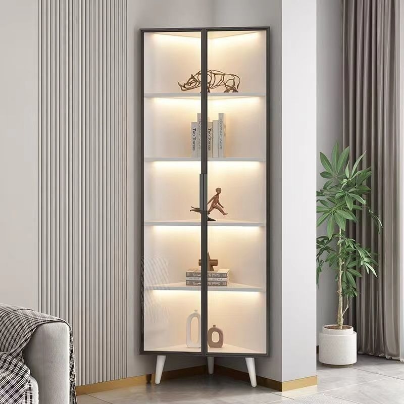 _Solid wood triangle cabinet, simple corner wine cabinet, corner ...