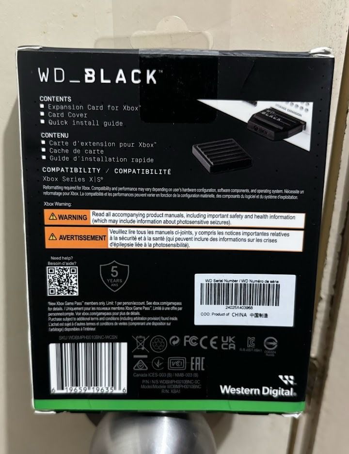 全新 WD black C50 xbox series ssd 1TB 擴充, 電子遊戲, 遊戲機配件, 遊戲週邊商品 - Carousell