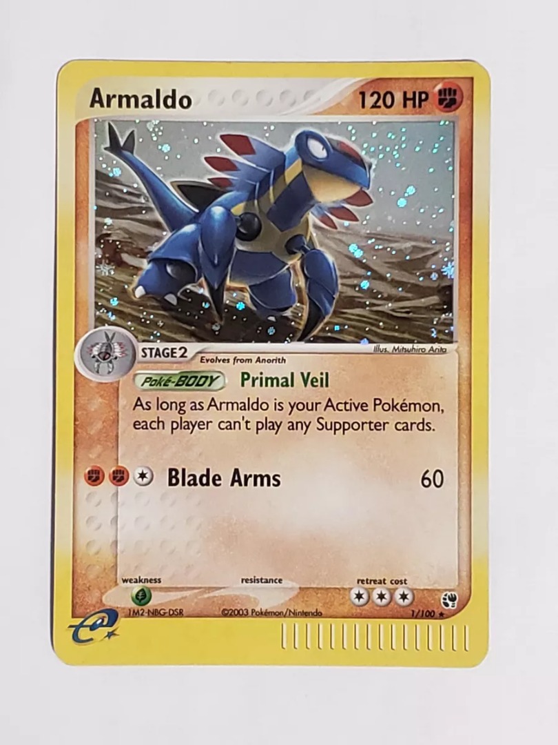 Armaldo 1/100 Holo Rare Reverse Ex Sandstorm E-Series Pokemon Card TCG ...