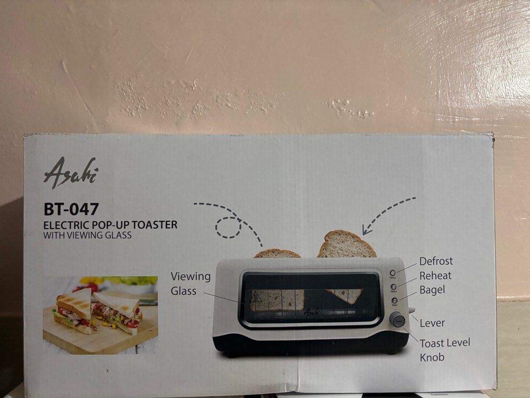 Asahi Electric Pop Up Bread Toster with Viewing Glass, TV & Home ...
