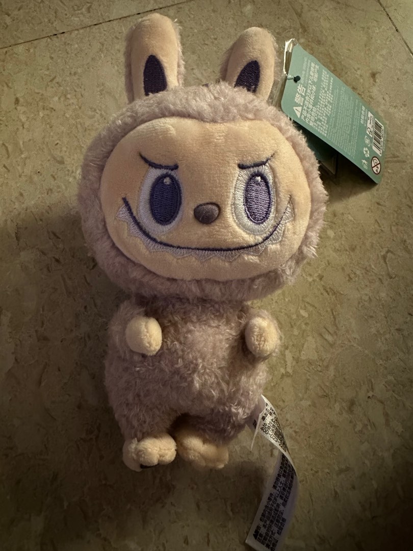 Authentic Popmart Pop Land Labubu Plush Keychain (Purple), Hobbies ...