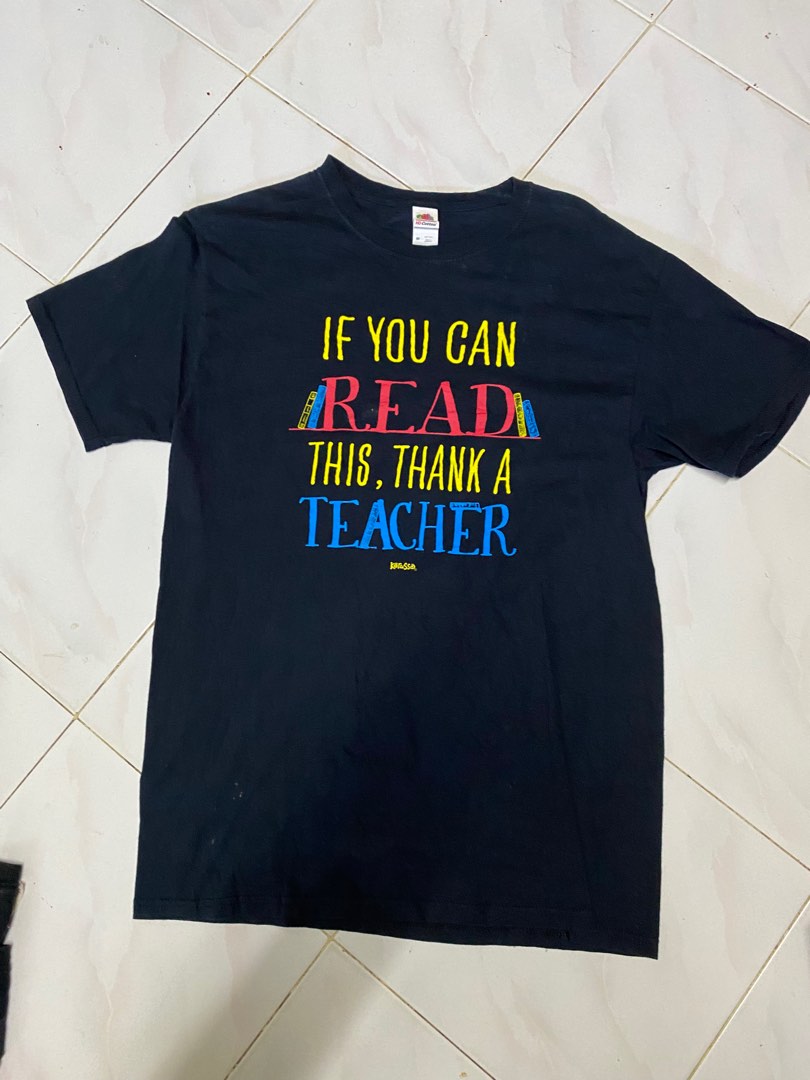Baju hari guru. Wording shirt. Teacher. Kerusso, Men's Fashion, Tops ...