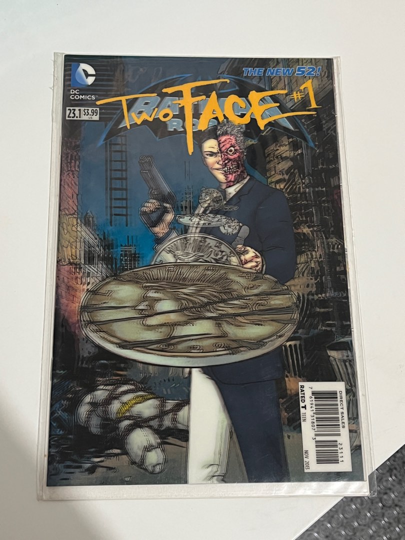 Batman and Robin #23.1 Two Face Lenticular 3D Cover DC Comics, Hobbies ...